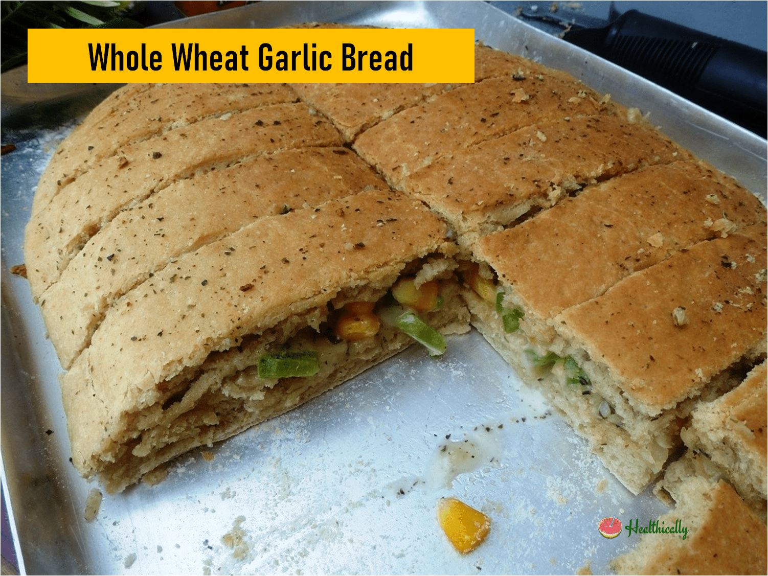 Healthy Whole Wheat Garlic Bread Recipe (From Scratch) - Healthically ...