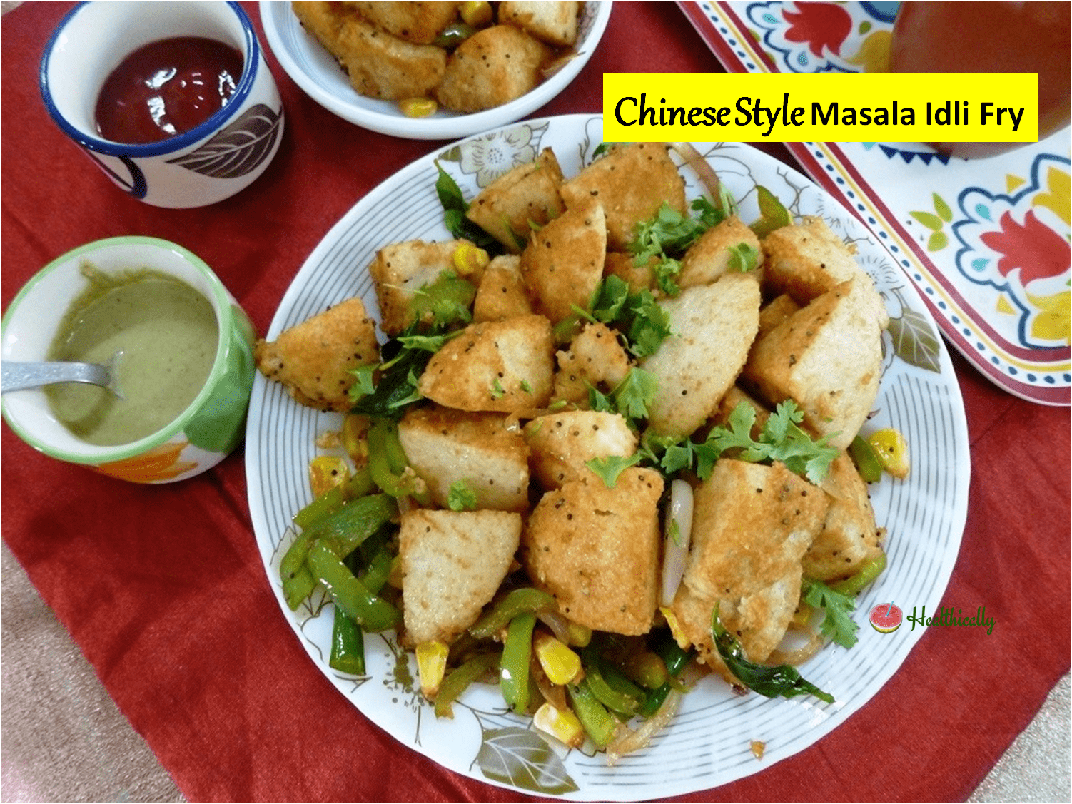 Chinese Style Masala Idli Fry /Masala Idli In Soya Sauce - Healthically ...