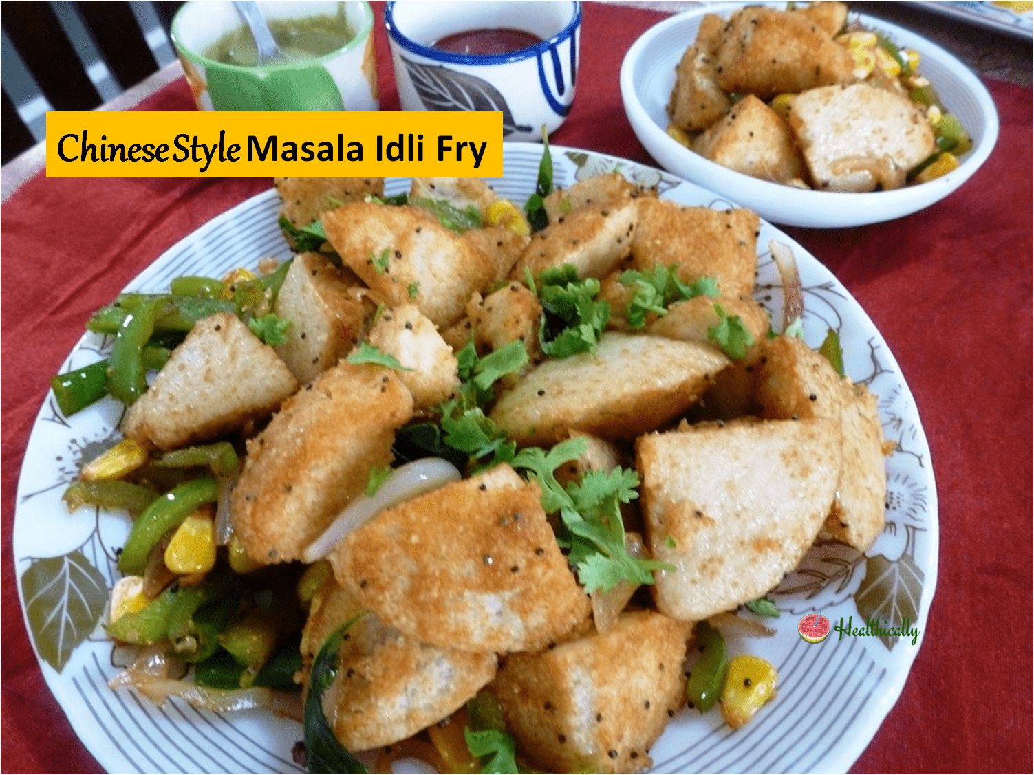 Chinese Style Masala Idli Fry /Masala Idli In Soya Sauce - Healthically ...