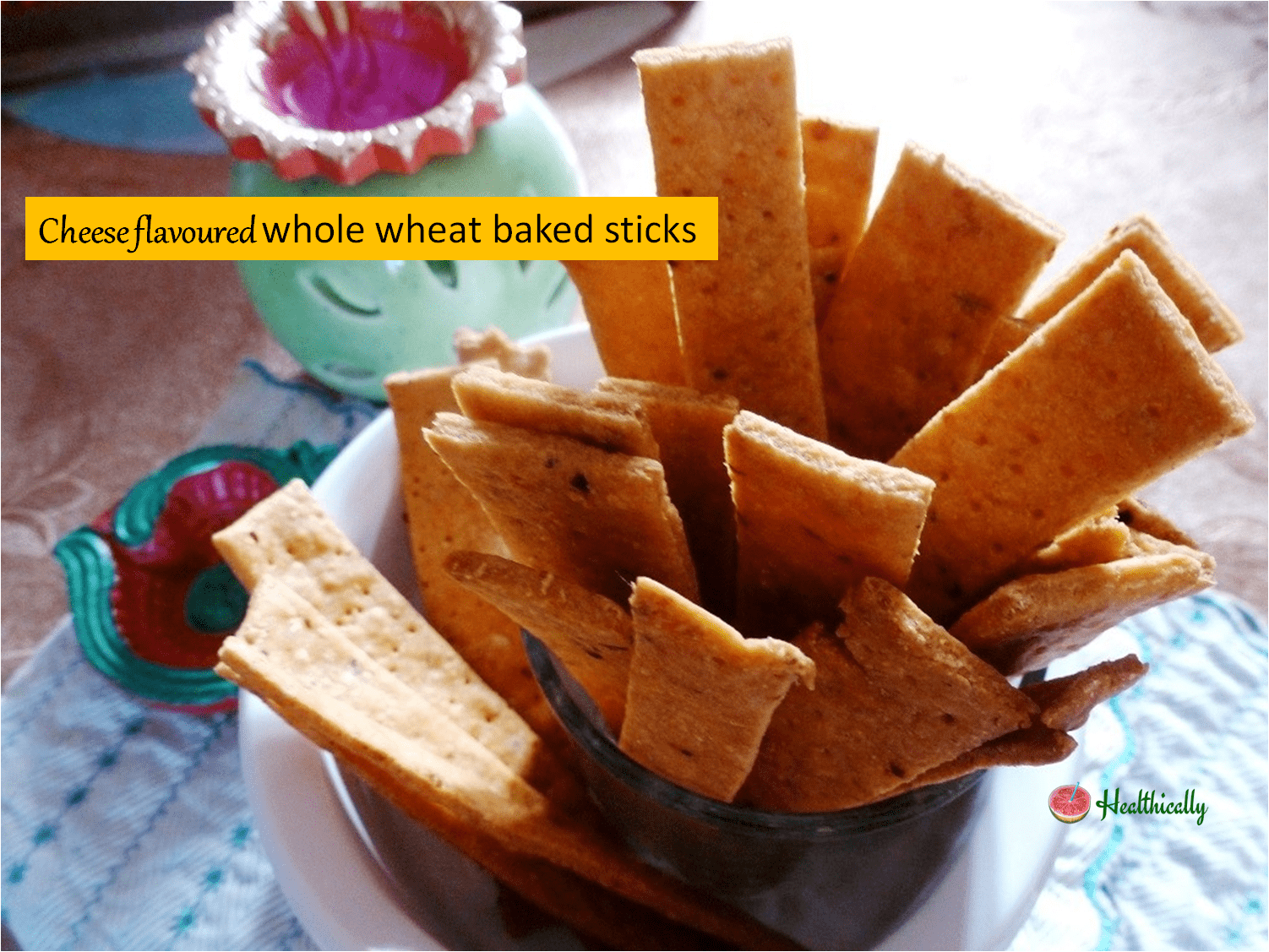 No Maida Cheese Sticks | Whole Wheat Baked Snack | Easy Tea Time Recipe ...