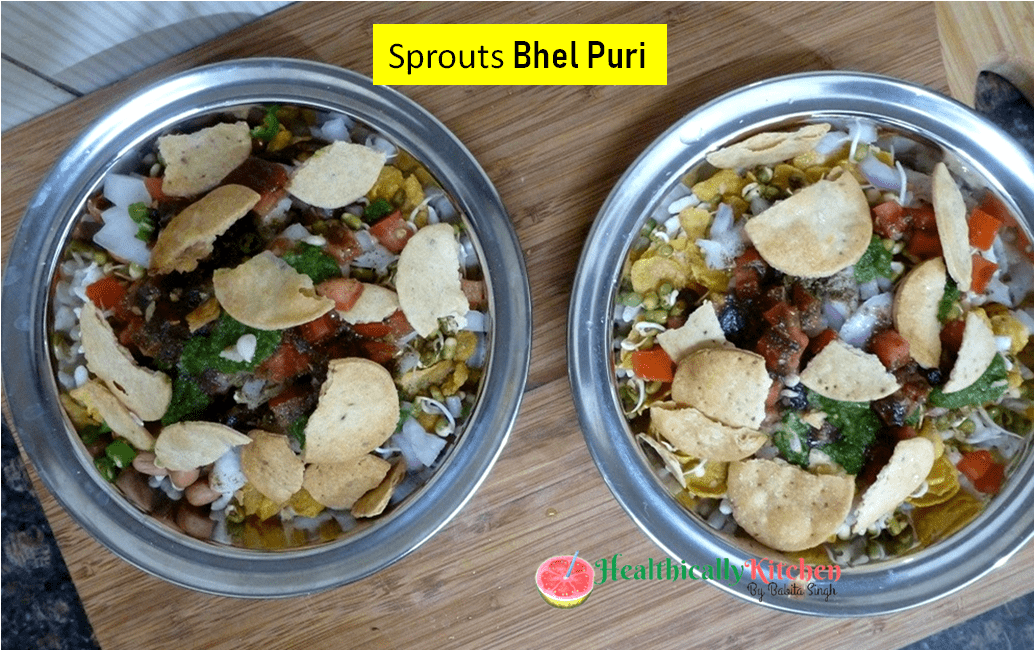Sprouts Bhel Chaat Recipe | Easy Bhel Puri Recipe | Quick Snack Recipe ...